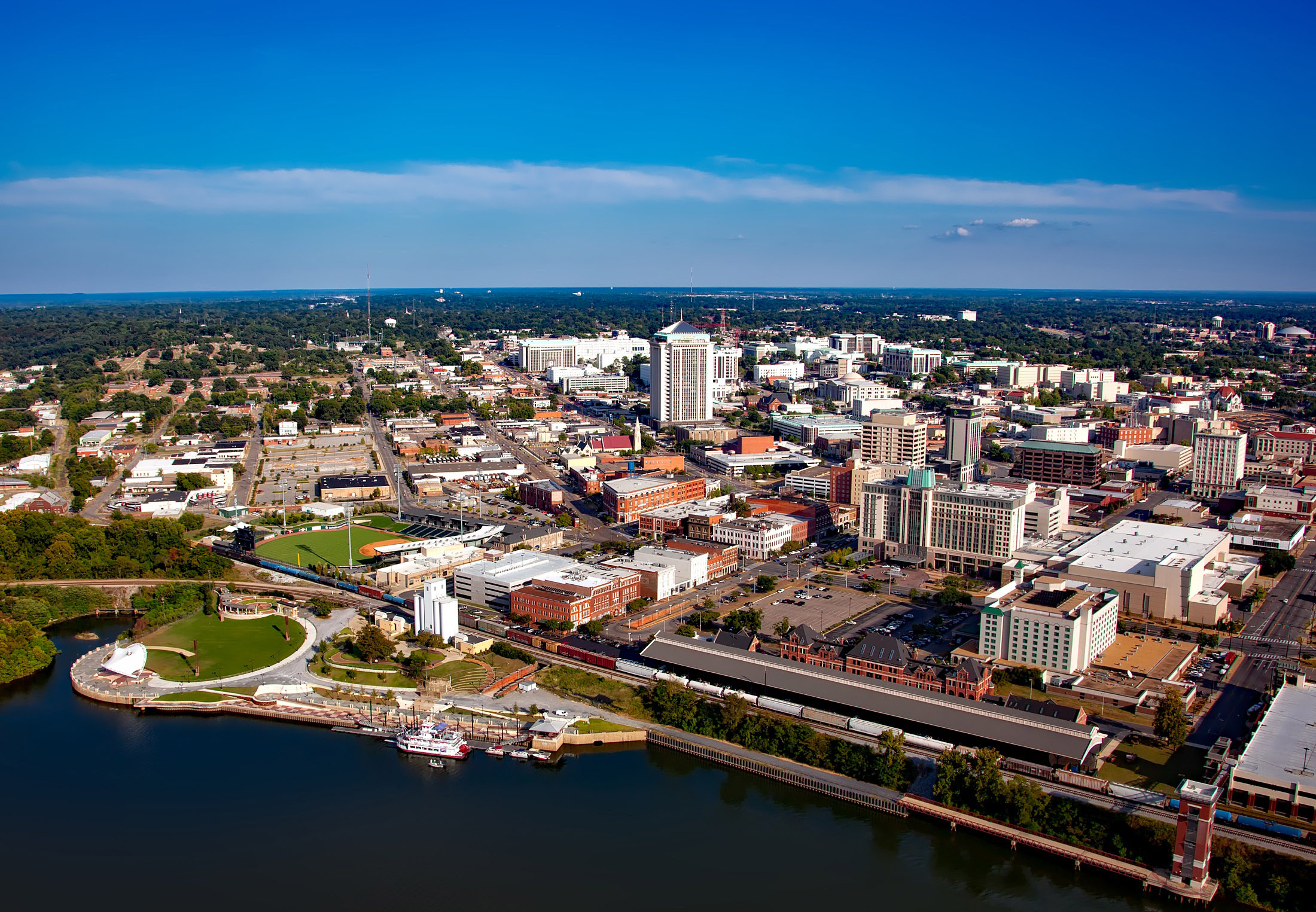 Birds eye View Of The Cityscape Of Montgomery Alabama Image Free Birds eye View Of The Cityscape Of Montgomery Alabama Image Free