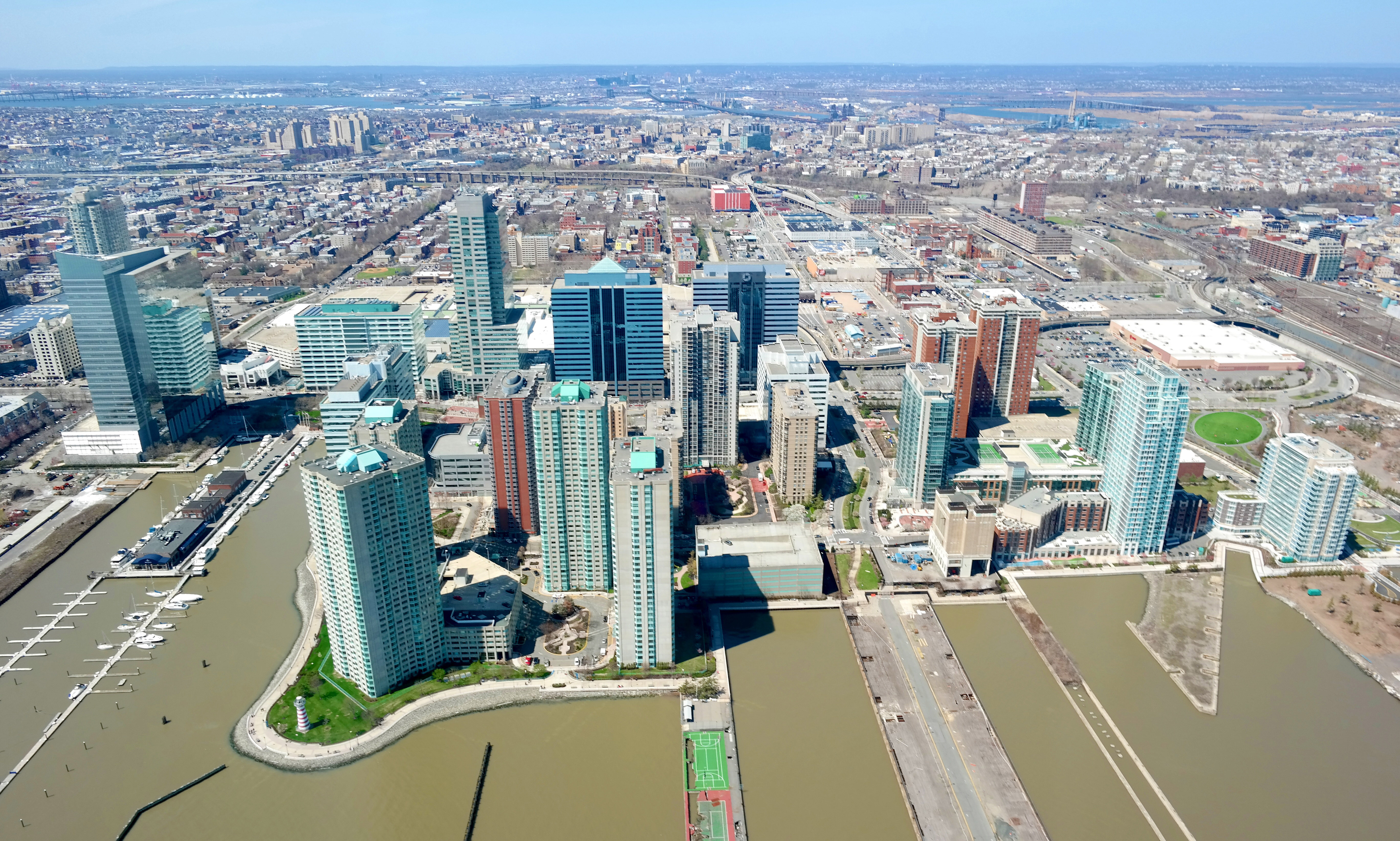 Cityscape With Buildings And Urban Area In New Jersey Image Free