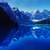 Blue Waters of the reflective lake at Banff National Park, Alberta ...