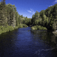 Scenic Riverway landscape at the Peshekee River, Van Riper State Park ...