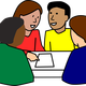 Diverse Group of Students working on project vector clipart image ...