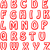 Red Alphabet Letters vector clipart image - Free stock photo - Public ...
